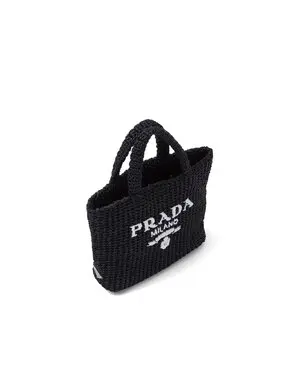 Prada Small Crochet Tote - Black