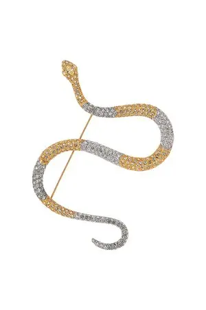 KENNETH JAY LANE Jonquil Snake Pin - Gold
