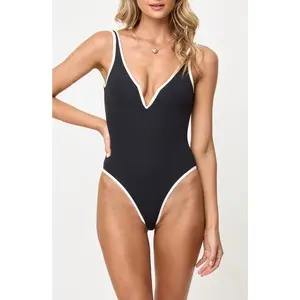 L*Space Coco One-piece Swimsuit - Black/cream