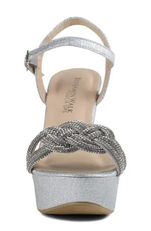 TOUCH UPS Gemini Platform Wedge Sandal - Silver