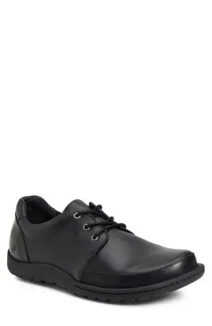 BØRN Nigel Plain Toe Derby - Black Leather