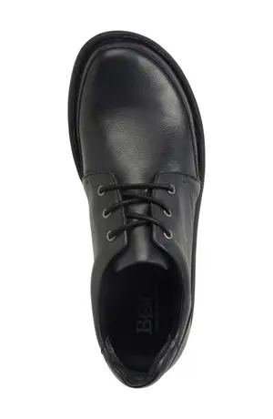 BØRN Nigel Plain Toe Derby - Black Leather