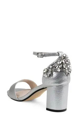 TOUCH UPS Olivia Ankle Strap Sandal - Silver