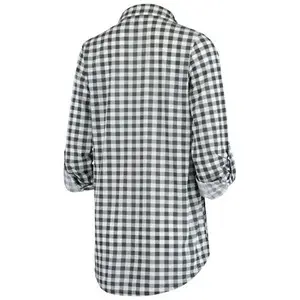 CONCEPTS SPORT Oakland Athletics Wanderer Plaid Long Sleeve Shirt - Charcoal
