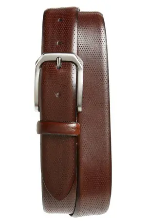 Johnston & Murphy Calfskin Belt - Burgundy