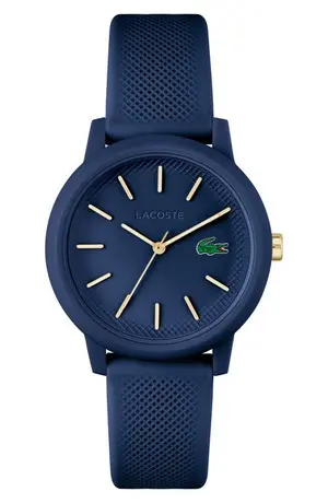 Lacoste 12.12 42mm Silicone Strap Watch - Blue