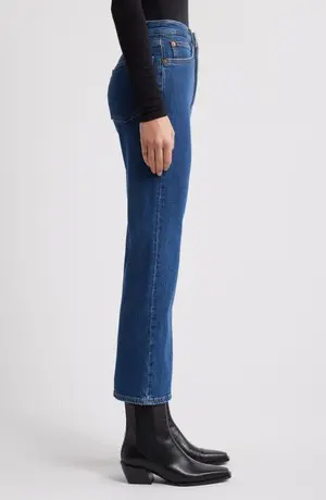 RE/DONE 70s High-rise Ankle Bootcut Jeans - Faded Rider
