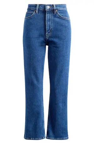 RE/DONE 70s High-rise Ankle Bootcut Jeans - Faded Rider
