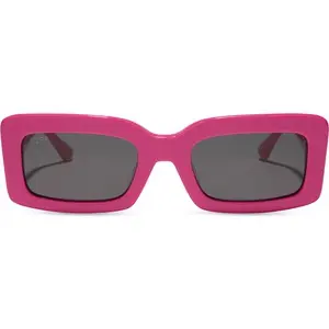 DIFF DIFF Indy 51mm Polarized Rectangle Sunglasses Pink