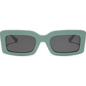 DIFF DIFF Indy 51mm Polarized Rectangle Sunglasses Turquoise