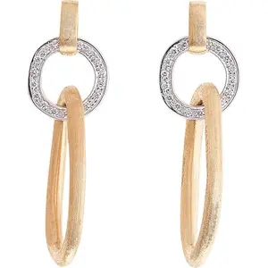 Marco Bicego Jaipur Diamond Drop Earrings - Yl/wh Gold