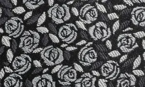 W.R.K Floral Silk Neck Tie - Charcoal