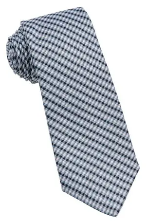 W.R.K Plaid Silk Neck Tie - Blue