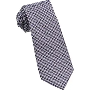 W.R.K Plaid Silk Neck Tie - Purple