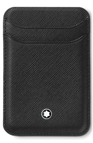 Montblanc Magsafe® Compatible Sartorial Leather Card Holder - Black
