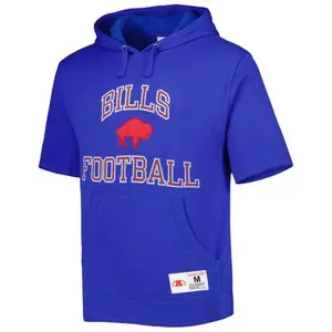 Mitchell & Ness Buffalo Bills Washed Short Sleeve Pullover Hoodie