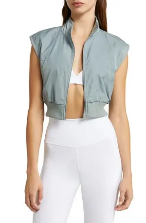 Alo Yoga In Motion Crop Vest Cosmic Grey