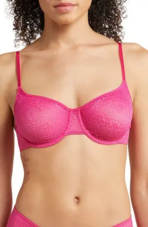 Dkny Modern Lace Unlined Demi Bra Beet