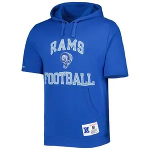 Mitchell & Ness Los Angeles Rams Washed Short Sleeve Pullover Hoodie