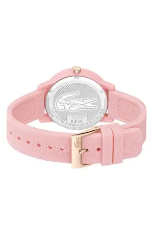 Lacoste 12.12 Silicone Strap Watch - Pink