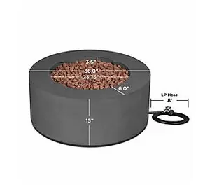 REAL FLAME Aegean Round Propane Fire Table With Natural Gas