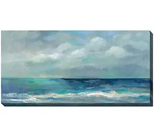 WEST OF THE WIND Blue On Blue Outdoor Canvas Ar T 48' X 24 - One-color