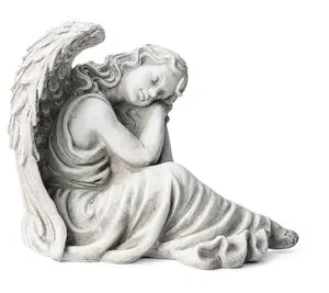 GLITZHOME 15 Sleeping Angel Lawn Garden Statu E - One-color