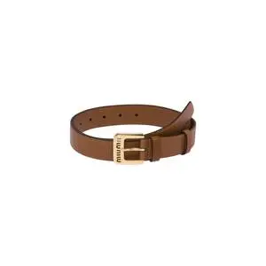 Miu Miu Nappa Leather Belt - Oak