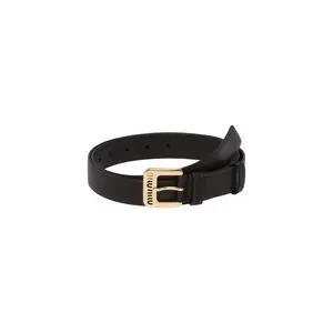 Miu Miu Nappa Leather Belt - Black