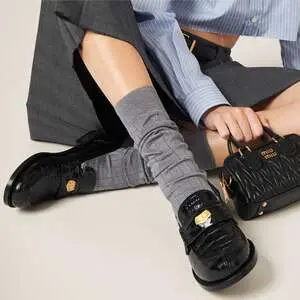 Miu Miu Croco-print Leather Penny Loafers
