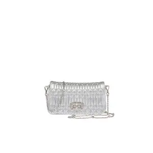 Miu Miu Miu Crystal Nappa Leather Mini-bag - Silver