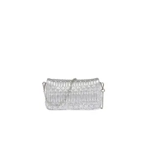 Miu Miu Miu Crystal Nappa Leather Mini-bag - Silver