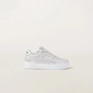 Miu Miu Bleached Leather Sneakers