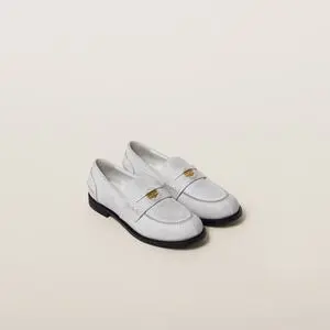 Miu Miu Vintage-effect Leather Penny Loafers