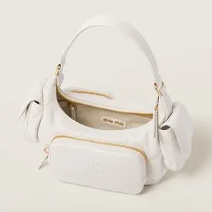 Miu Miu Nappa Leather Pocket Bag - White