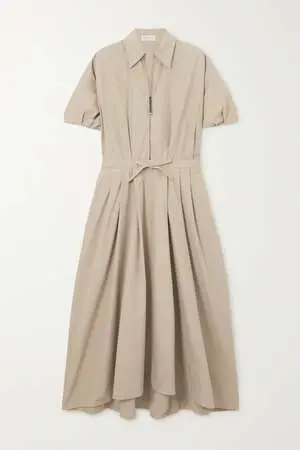 Brunello Cucinelli Belted Shell Midi Dress