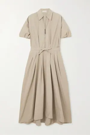 Brunello Cucinelli Belted Shell Midi Dress
