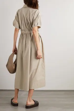 Brunello Cucinelli Belted Shell Midi Dress