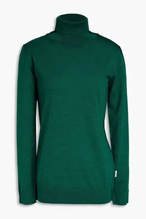 Marni Marni Two-Tone Wool Turtleneck Sweater - Emerald