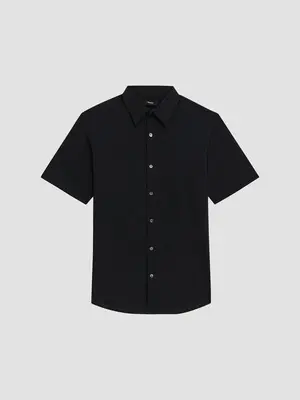 Theory Irving Cotton-blend Shirt - Black
