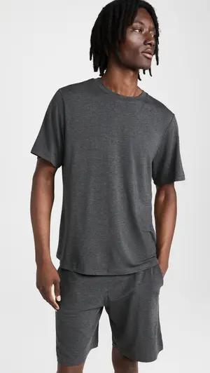 Eberjey Henry Modal Short Pj Set - Charcoal Heather