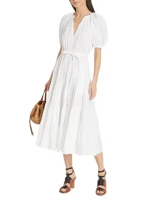 Ulla Johnson Olina Puff-sleeve Midi-dress