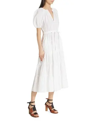 Ulla Johnson Olina Puff-sleeve Midi-dress