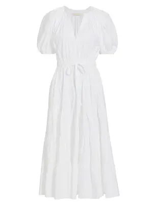 Ulla Johnson Olina Puff-sleeve Midi-dress