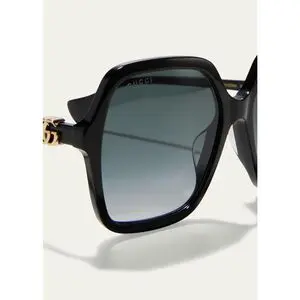 Gucci Oversize Rectangle Acetate Sunglasses