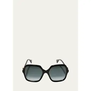 Gucci Oversize Rectangle Acetate Sunglasses