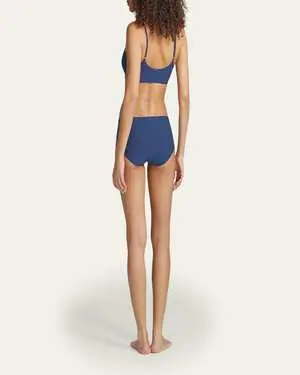 Commando Butter Mid-rise Bikini Briefs - Navy