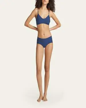 Commando Butter Mid-rise Bikini Briefs - Navy