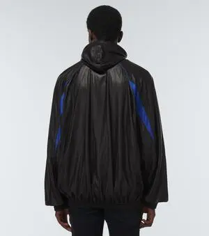 Balenciaga Leather Hooded Jacket