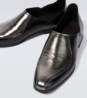 Our Legacy Cab Leather Slippers In Metallic - 40% Off | Editorialist